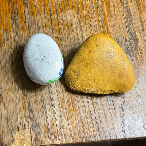Hand Crafted | Accents | Hand Crafted Painted Chick Cracked Egg Rock ...